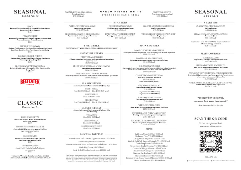 MPW Birmingham A La Carte Menu Spring 24 | PDF | Sauce | Hamburgers