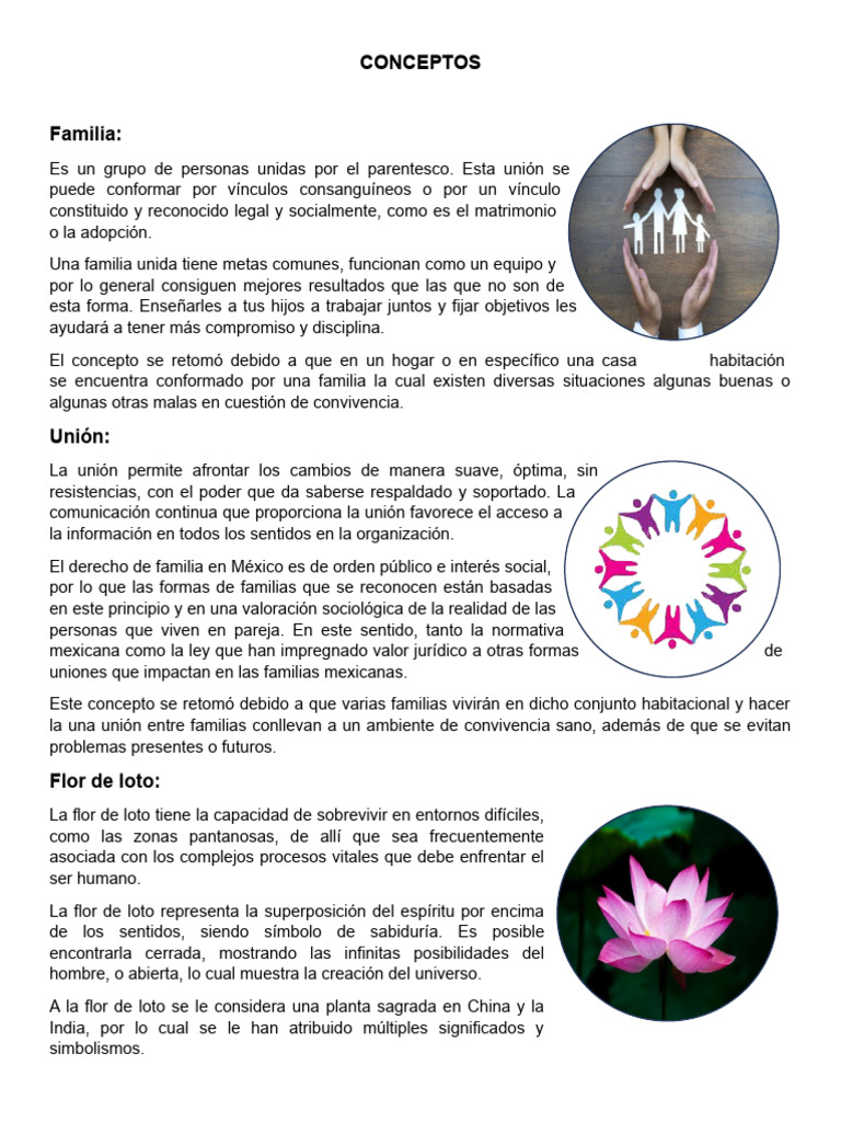 Conceptos Clave sobre Familia y Valores | PDF | Familia | Amor