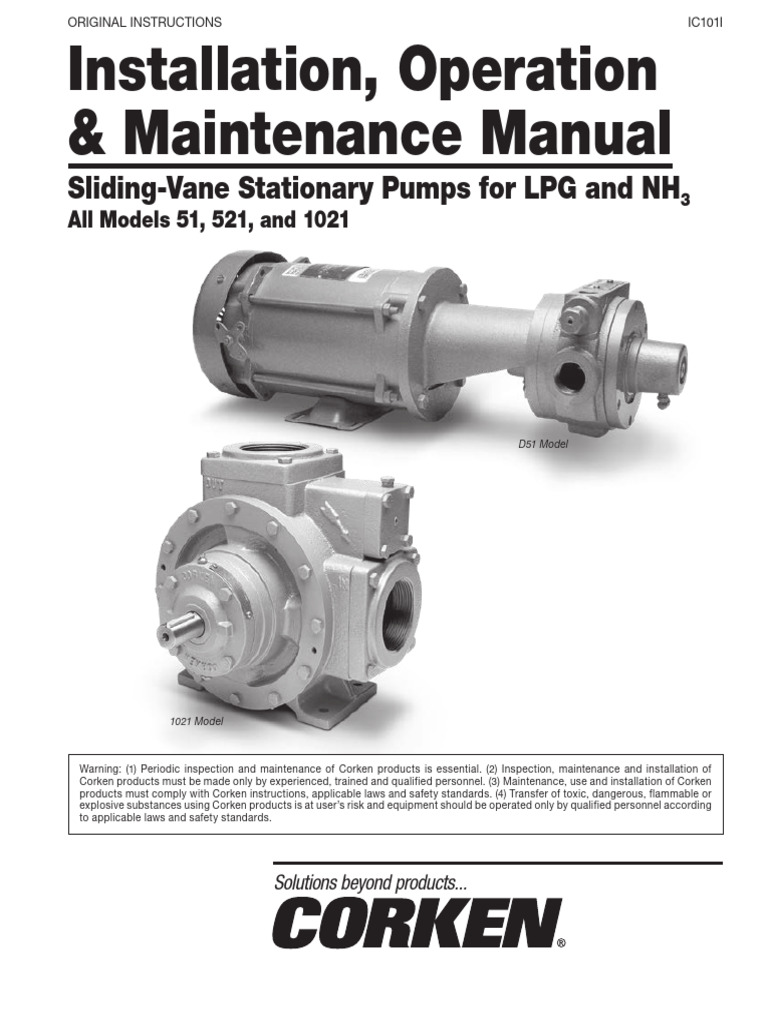 Manuel-maintenance-Pompes-Corken | PDF | Pump | Valve