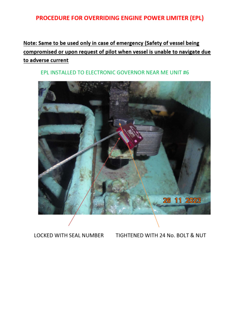 EPL Override Procedure for Emergencies | PDF