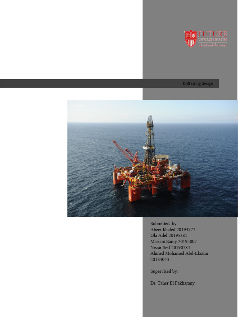 Drill String Design Dr. Taher | PDF | Pipe (Fluid Conveyance) | Mechanical Engineering