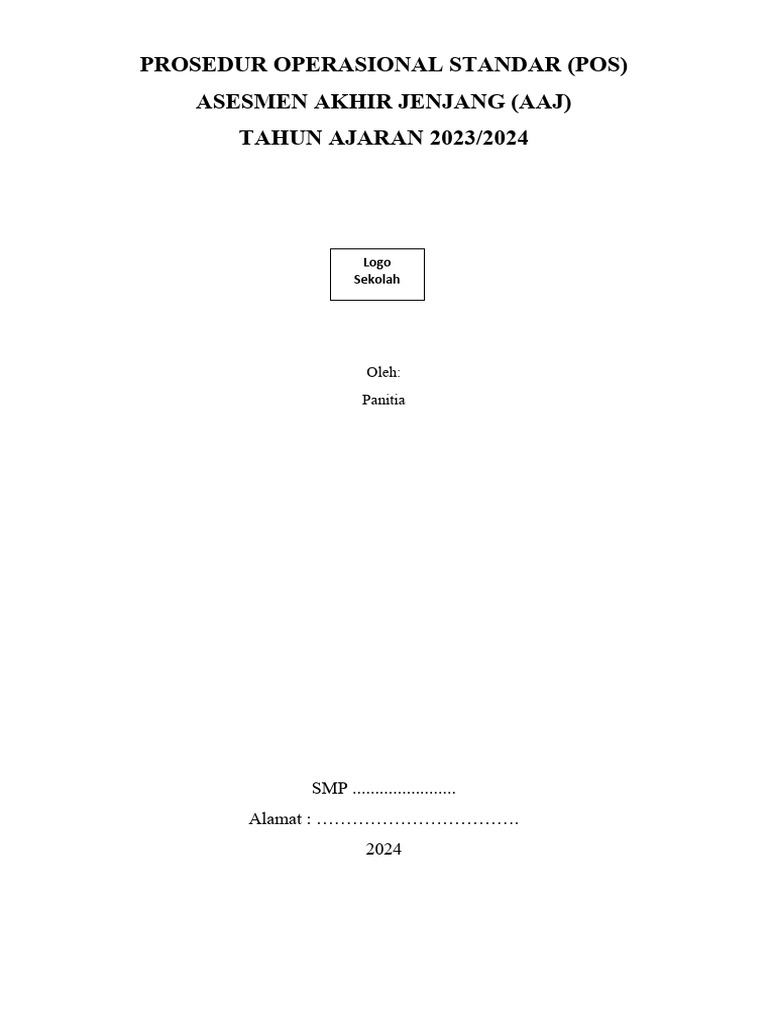 Contoh POS Asesmen Akhir Jenjang | PDF | Karier & Perkembangan | Bisnis