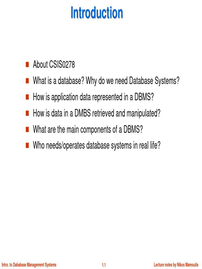00-introduction | PDF | Databases | Database Transaction