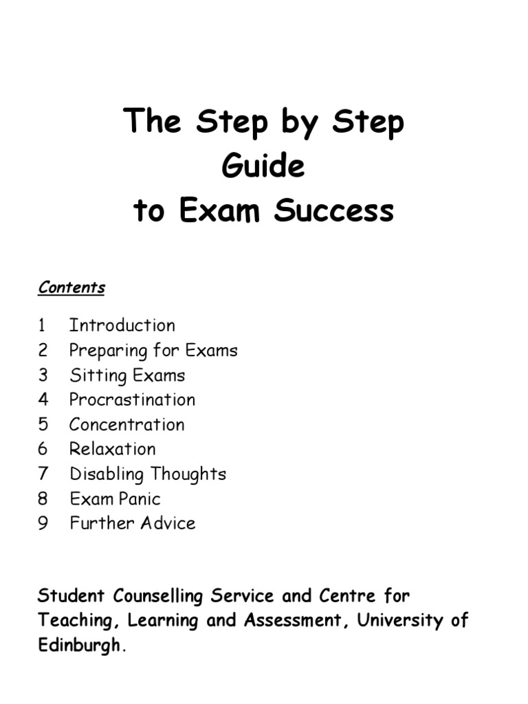The Step by Step Guide To Exam Success | PDF | Procrastination ...