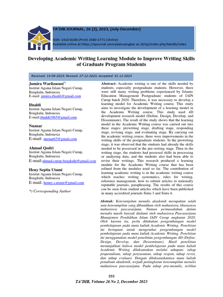 Academic Writing Module Development | PDF | Essays | Knowledge