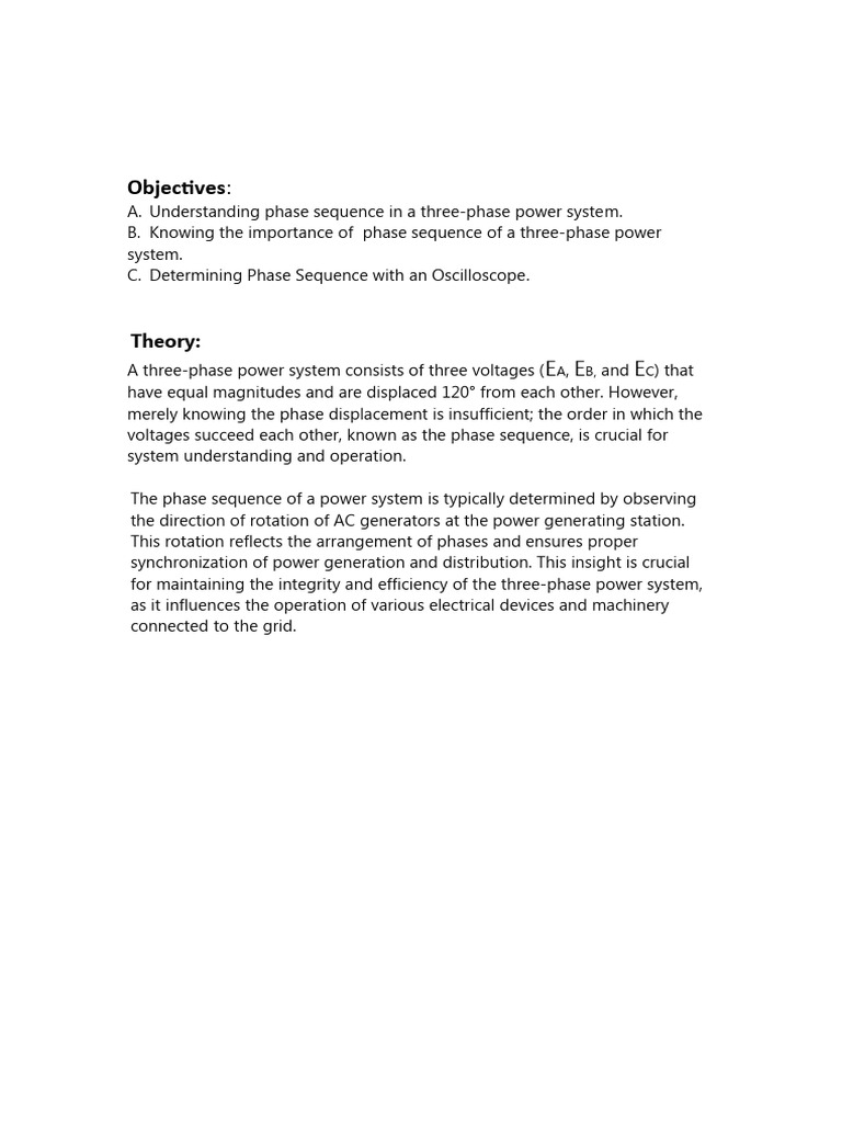 Objectives and theory | PDF