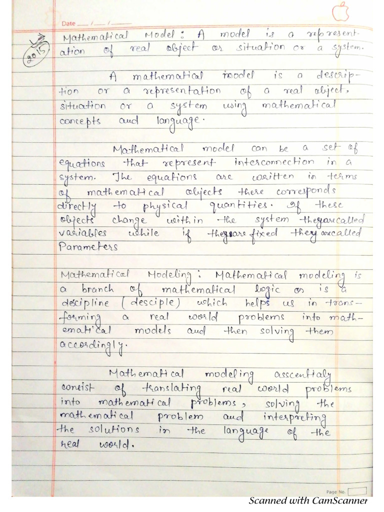 DSE-4 (Mathematical Modelling) | PDF DSE-4 (Mathematical Modelling) | PDF