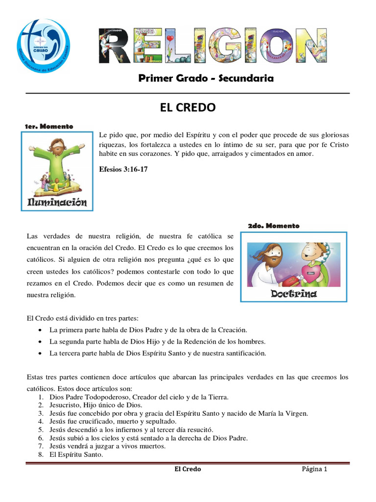 Actividades del Credo para Niños | PDF | Credo | Iglesia Católica