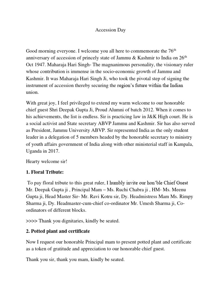 Accession Day | PDF