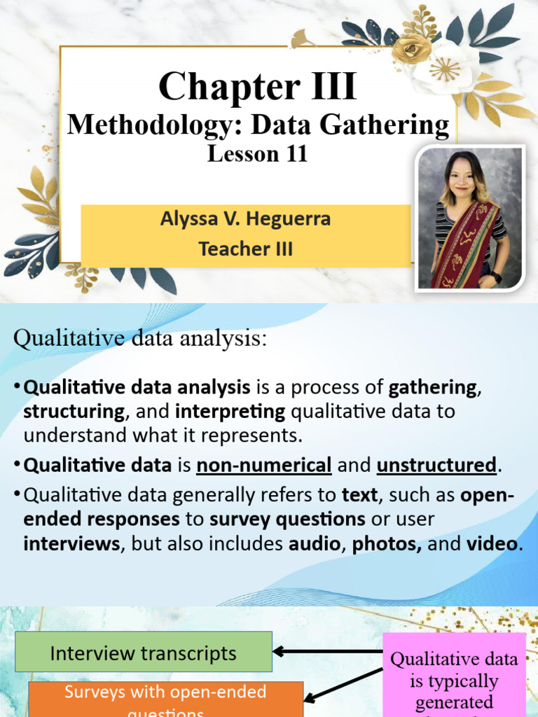 PR1 Lesson 11 Qualitative Data Gathering | PDF | Qualitative Research | Data