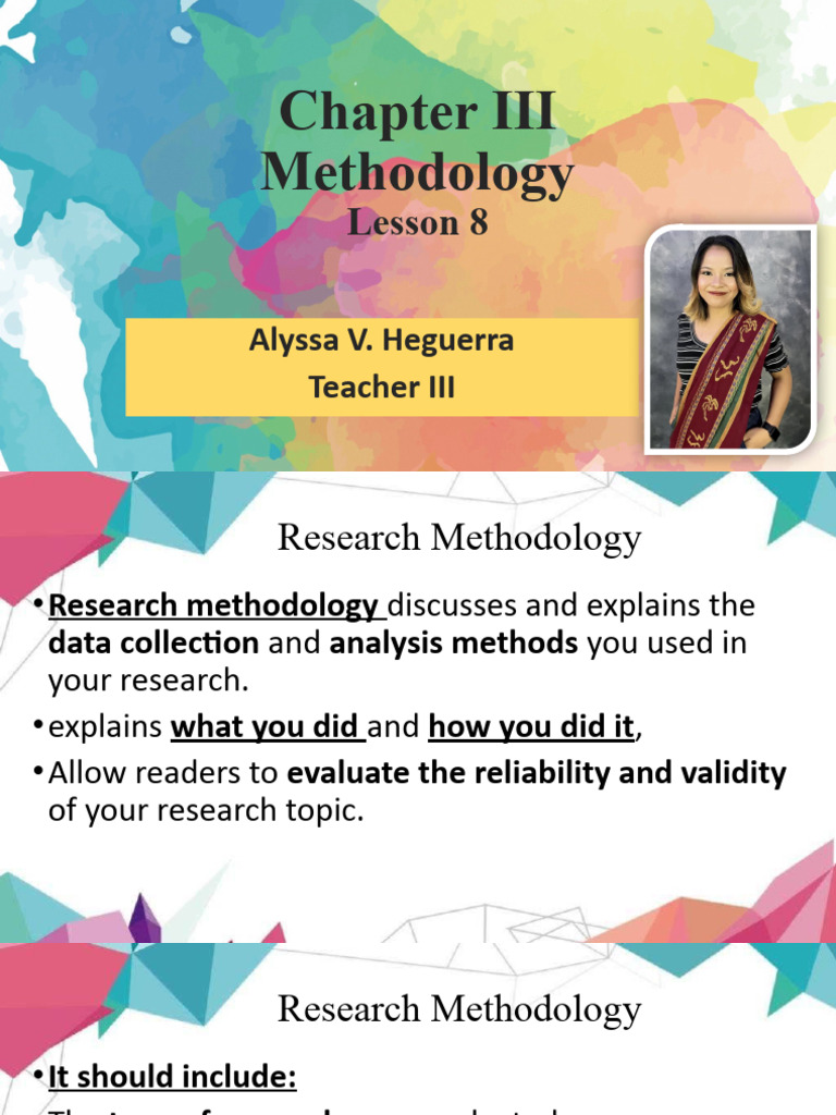 PR1 Lesson 8 Methodology | PDF | Methodology | Sampling (Statistics)