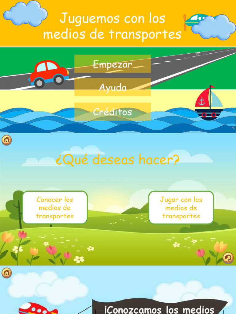 Juego educativo sobre transportes | PDF | Transporte