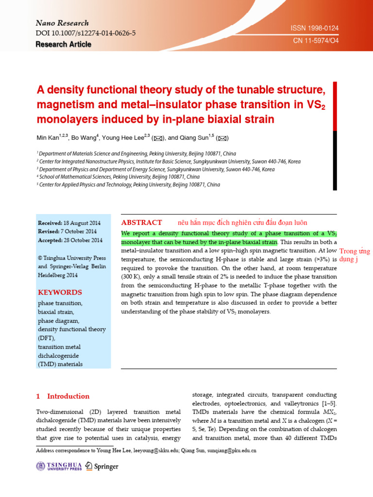 Kan 2014 | PDF | Density Functional Theory | Electronic Band Structure