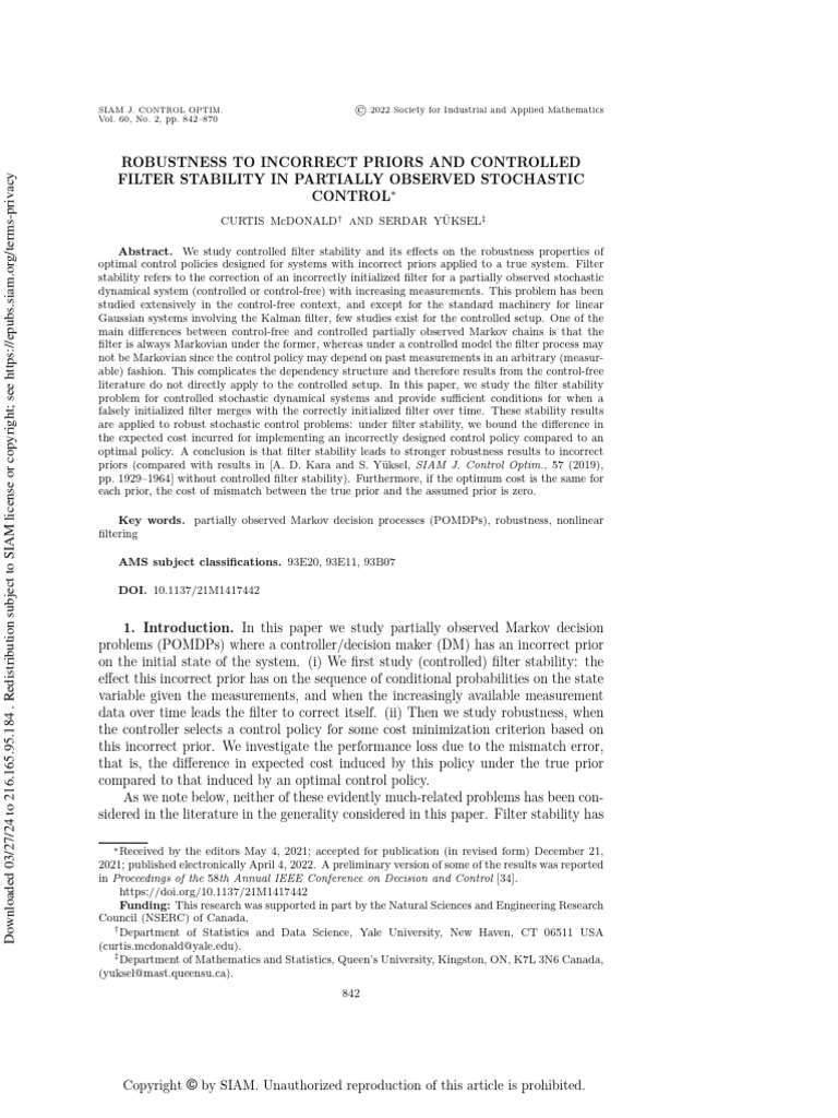 © by SIAM. Unauthorized Reproduction of This Article Is Prohibited ...