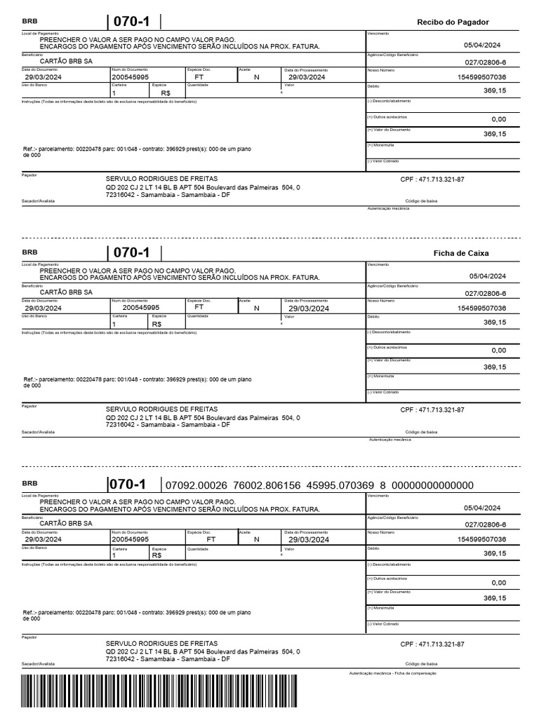 Boleto | PDF | Brasil | Bancos