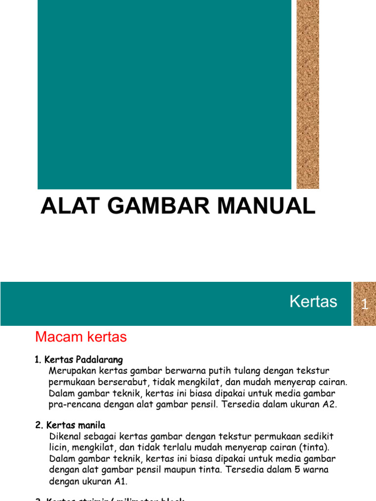 Panduan Alat Gambar Manual dan Kertas | PDF