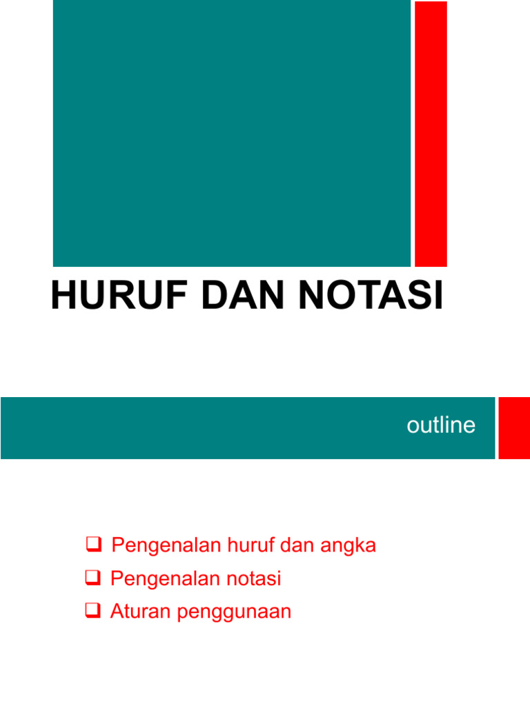 03 Huruf Dan Notasi | PDF