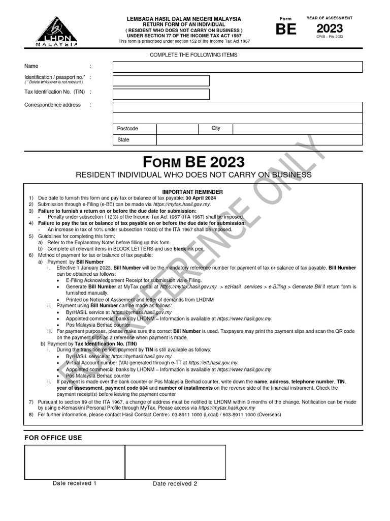 Form Be2023 2 | PDF | Taxes | Point Of Sale