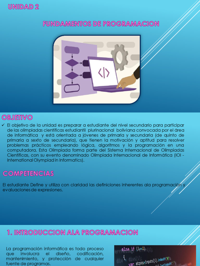 Unidad 2 Fundamentos de Programacion | PDF | Lenguaje de programación | Algoritmos