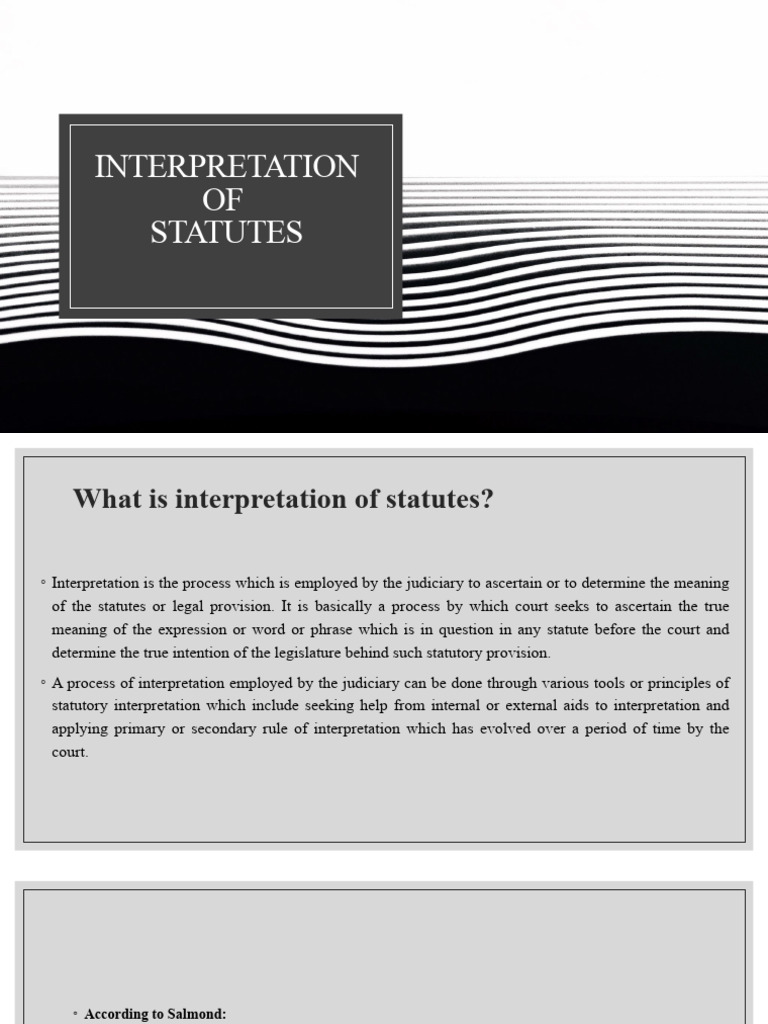 Statutory Interpretation Explained | PDF | Statutory Interpretation ...
