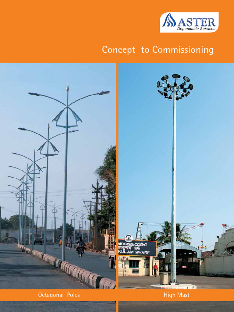 Aster Brochure Monopoles High Masts | PDF
