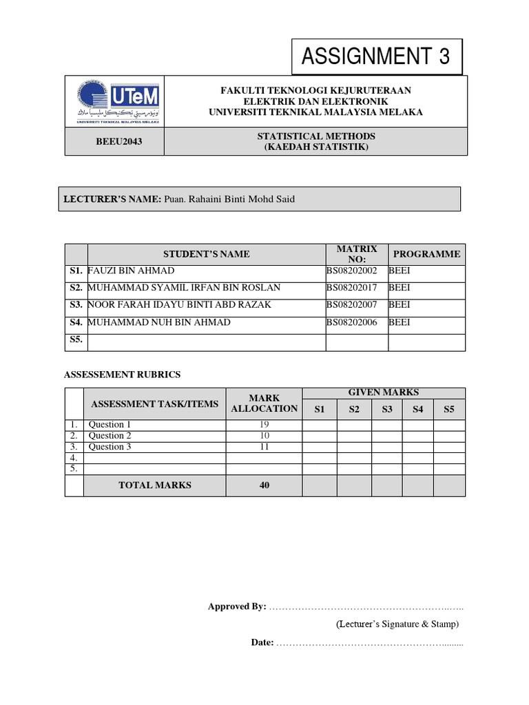 Assignment 3_group 2 | PDF | Statistics | Regression Analysis
