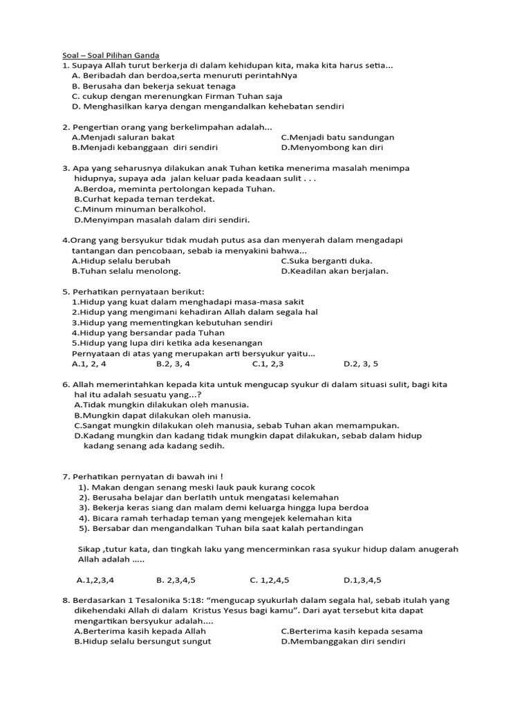 Soal PAS Kls 8 SMT Genap 2023 | PDF
