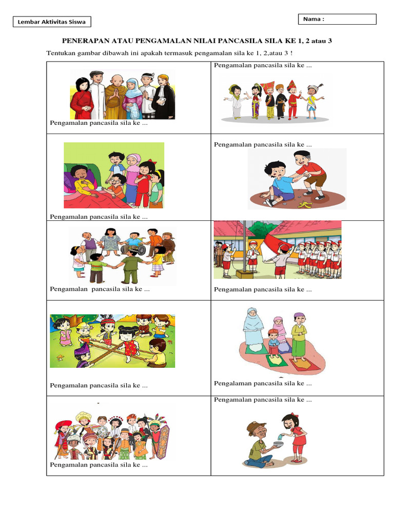 LKS PANCASILA SILA 1, 2, 3 New | PDF