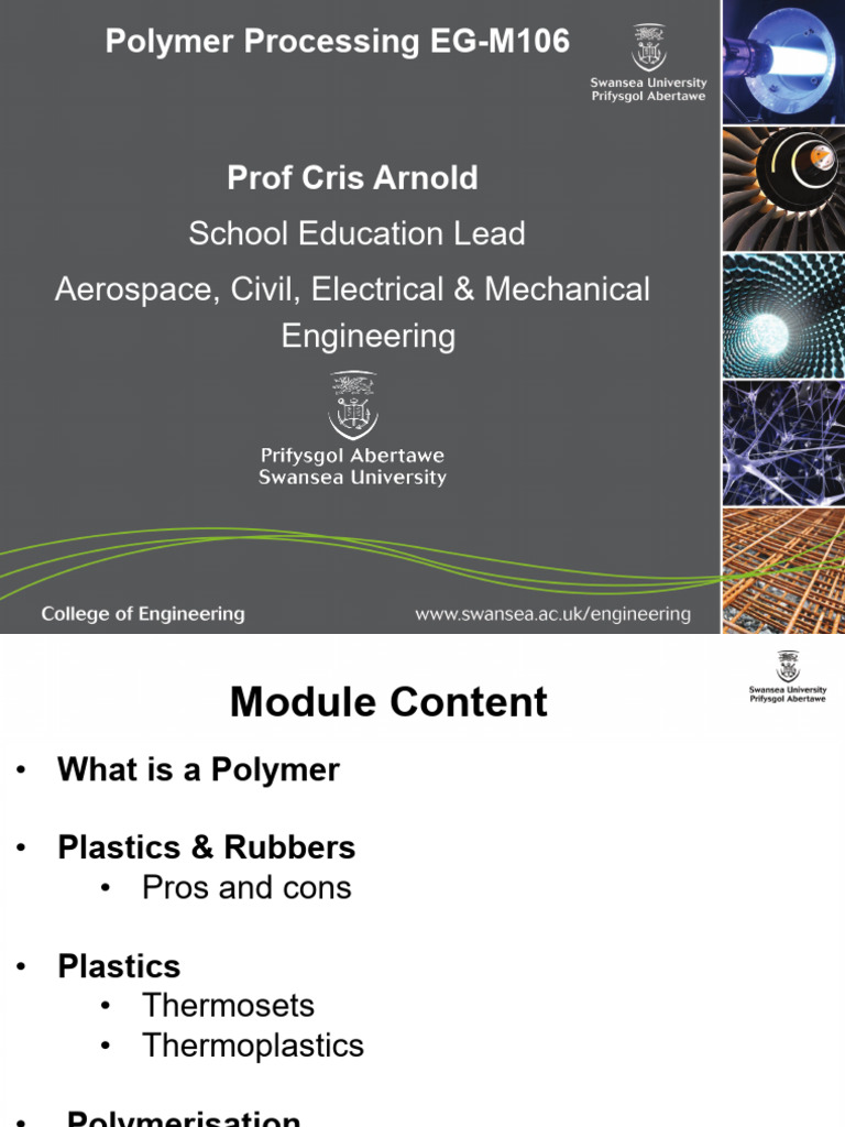 EG-M106 Lecture1 | PDF | Polymers | Thermoplastic
