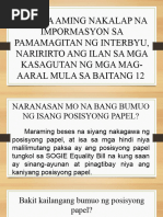 Position Paper Outline (Tagalog) | PDF