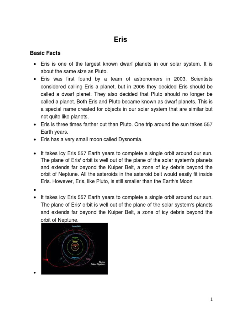 Eris | PDF | Planets | Solar System