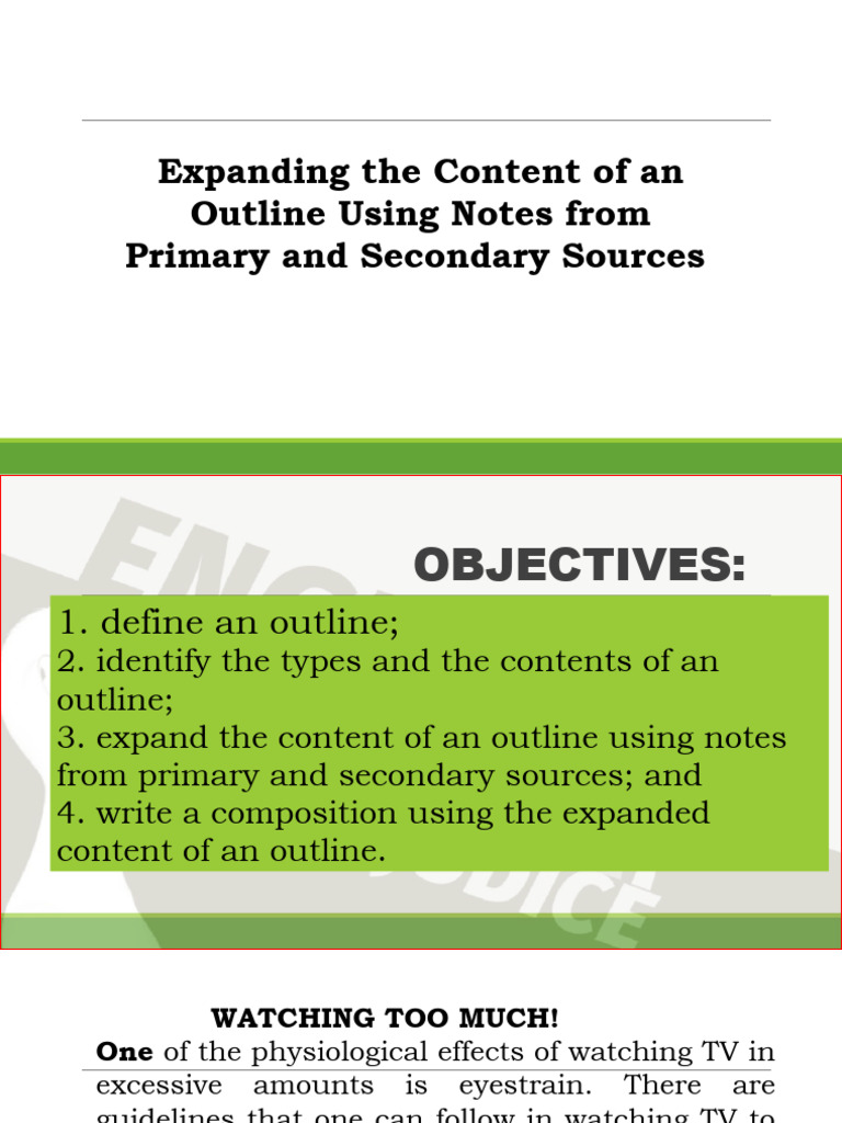 Expanding The Content of An Outline | PDF