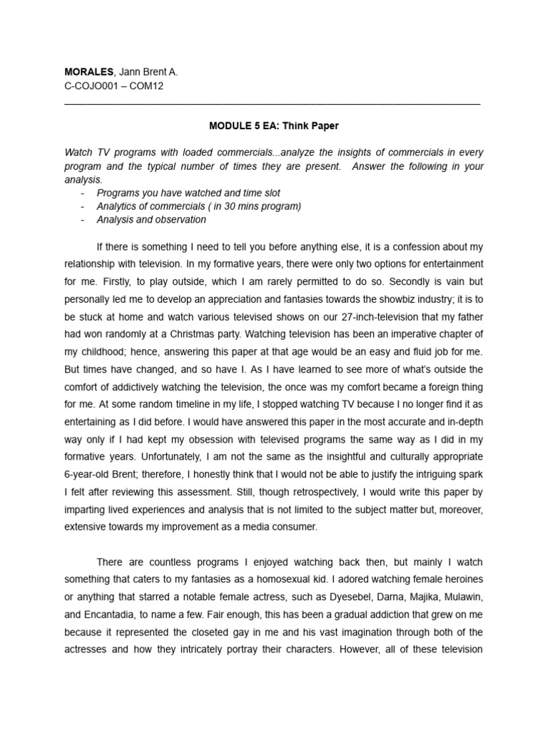 C-Cojo001 - Com12 - Module 5 Ea - Morales | PDF