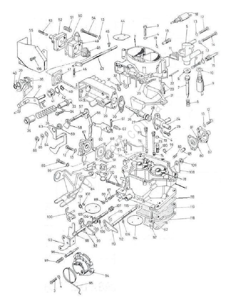Despiece Carburador Solex 34 34 Z1 1 | PDF