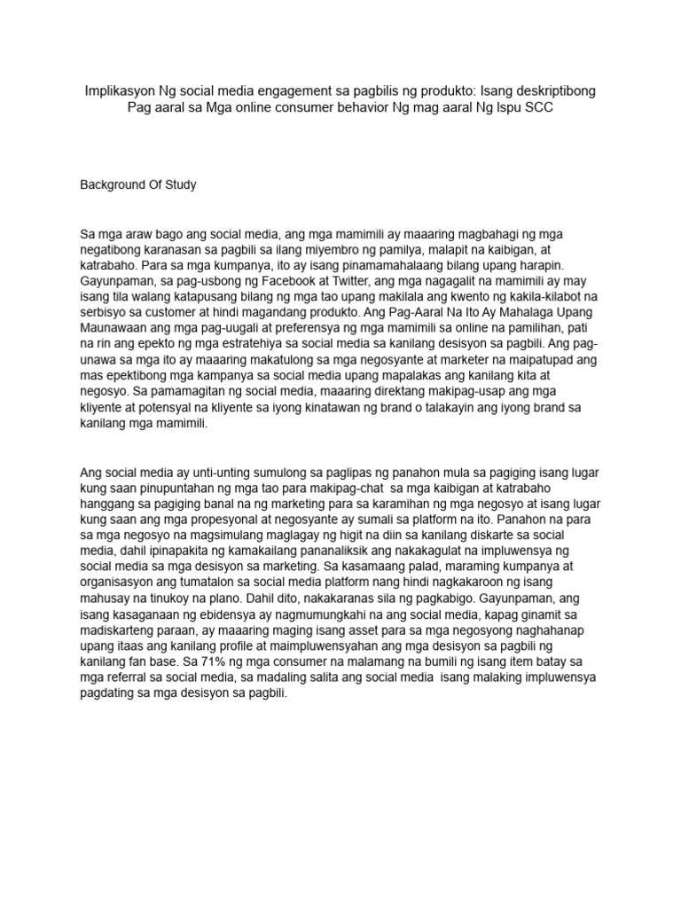 BG Study Draft | PDF