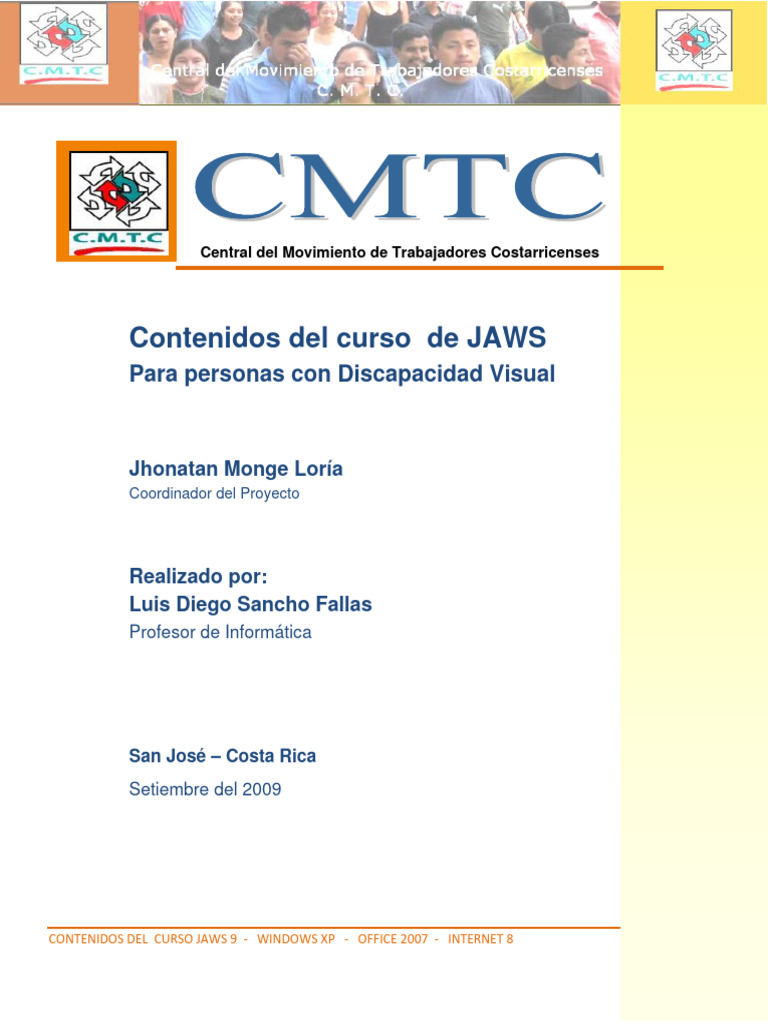 Contenidos Del Curso de JAWS | PDF | Microsoft PowerPoint | Internet
