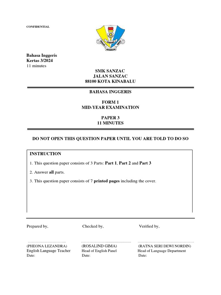 Paper 3 - Interlocutor Booklet | PDF | Career & Growth | Language Arts & Discipline