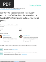 YoYo IR1 Test Reference Table PDF | PDF | Sports Science | Physical ...