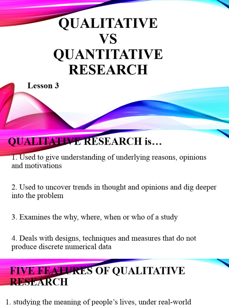 LESSON 3-4 Qualitative Vs | Download Free PDF | Qualitative Research ...