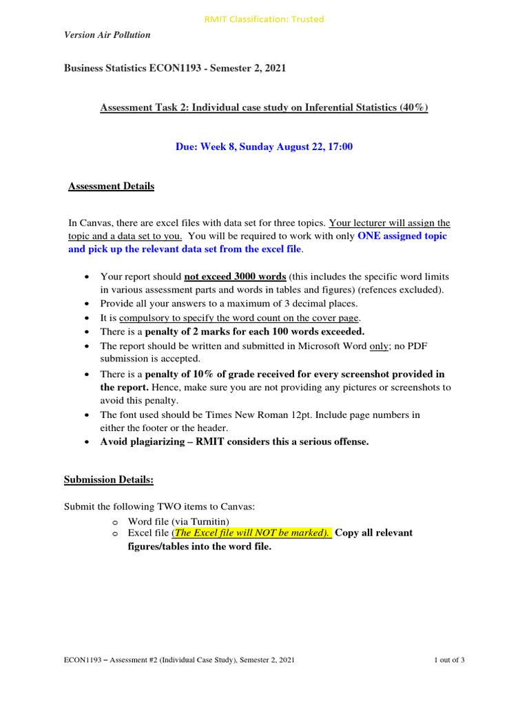 Air Pollution Case Study Analysis | PDF | Mean | Air Pollution