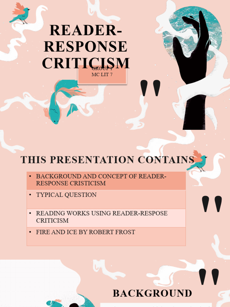 Reader Response Pdf Psychology Psychological Concepts