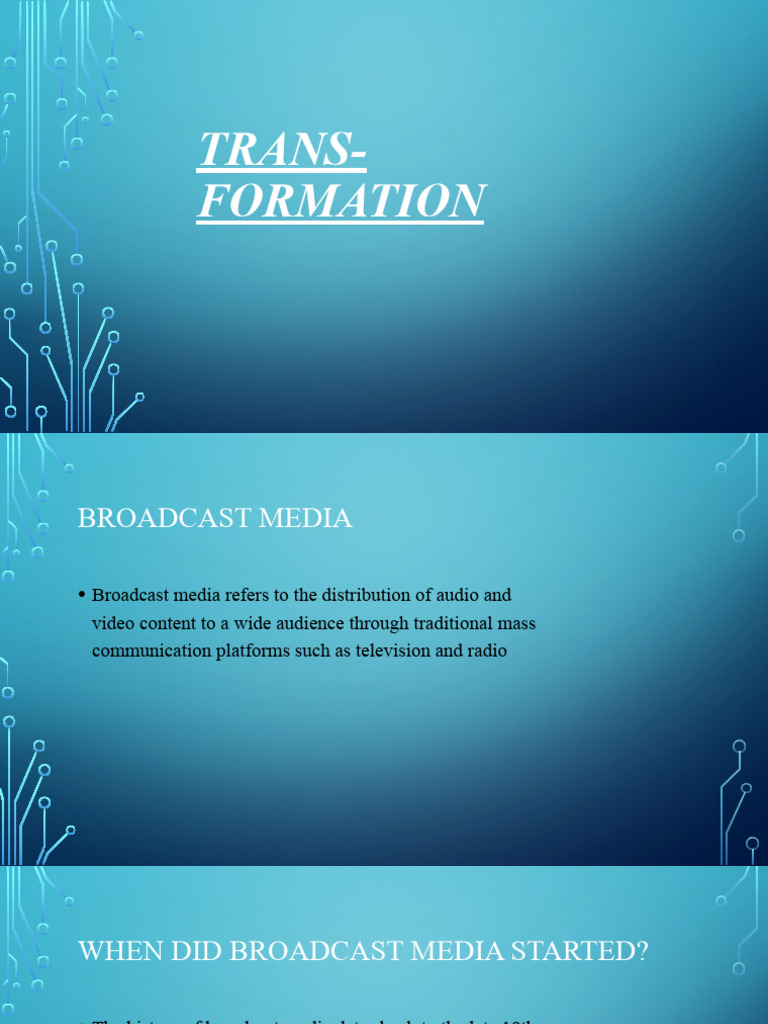 History and Types of Broadcast Media | PDF | Travel | Art