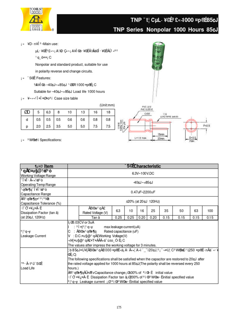 CEC (Radial Thru-Hole) TNP Series | PDF