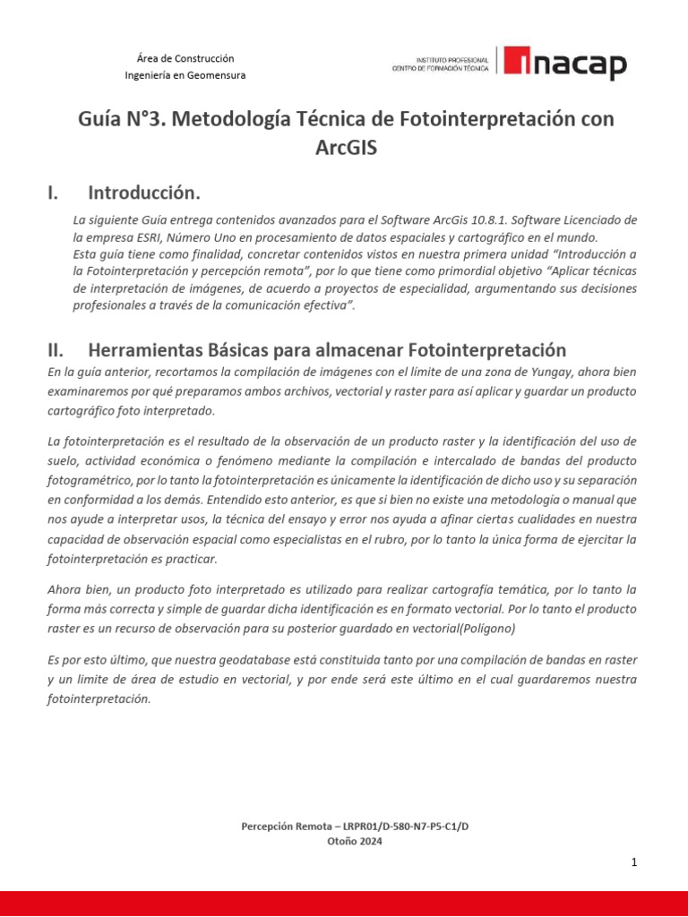 Guia N°3 Metodologia Tecnica de Fotointerpretacion Con ArcGis 2 | PDF | Software | Cartografía