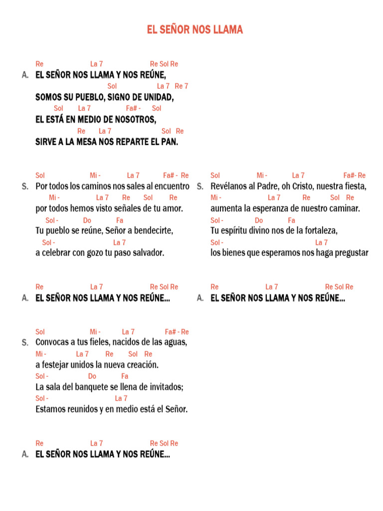 El Señor Nos Llama | PDF
