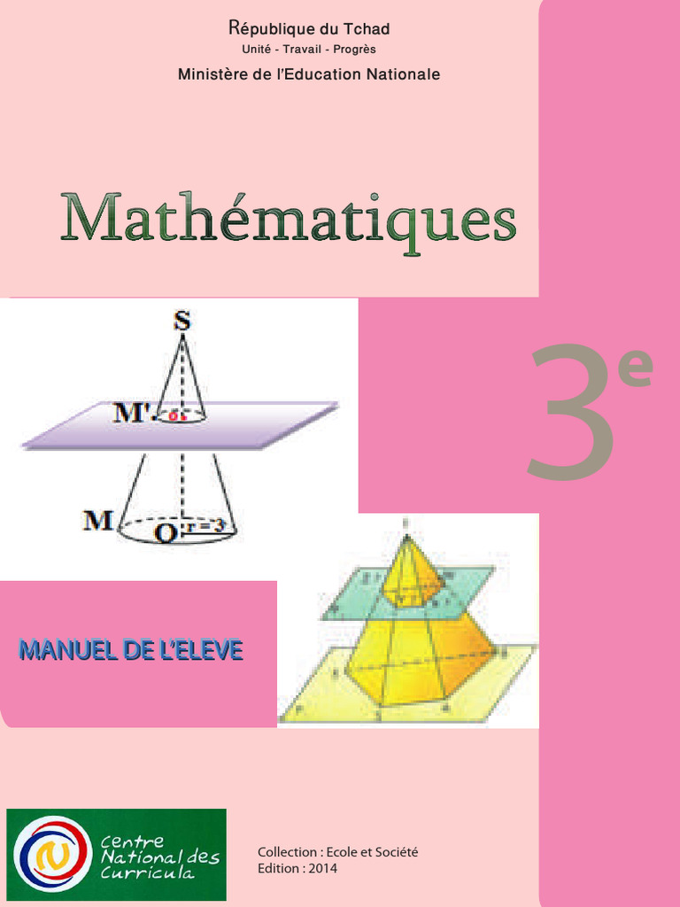 Manuel de Mathématiques 3e Tchad | PDF | Triangle | Fonction ...
