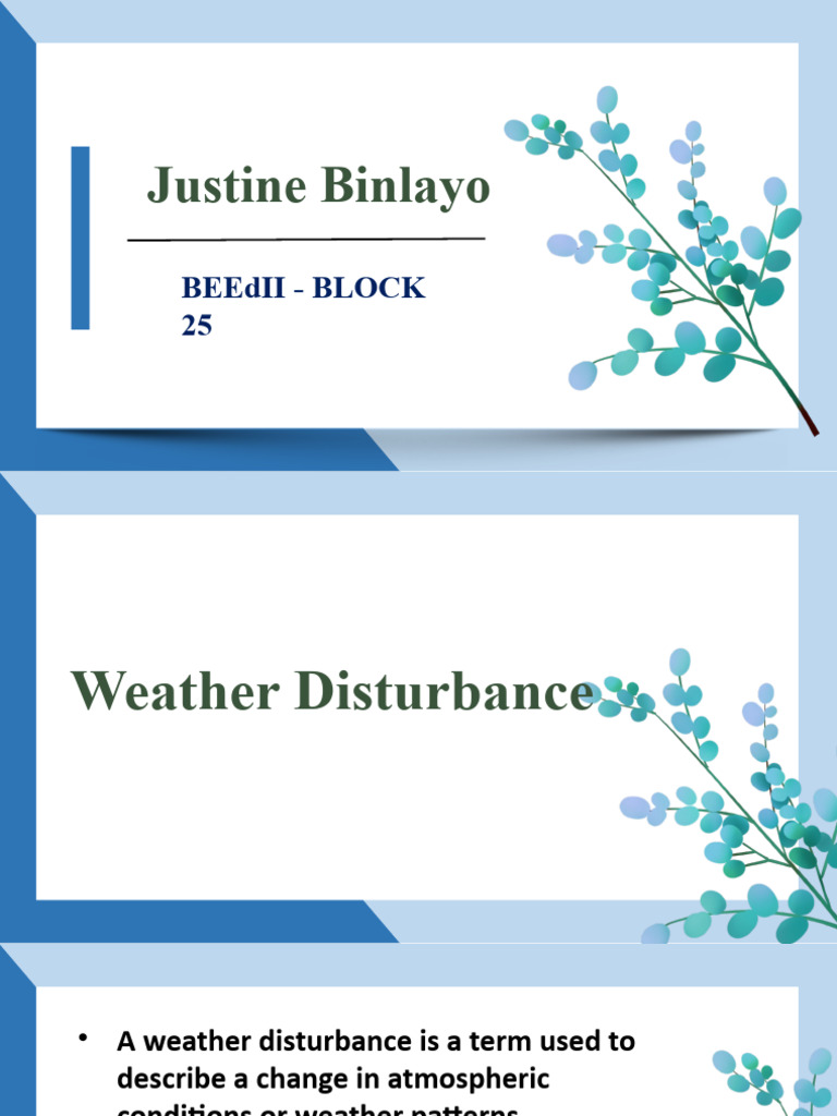 Ppt-Weather Disturbance | PDF