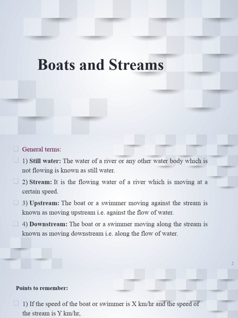 Boats and Stream | Download Free PDF | Speed | River
