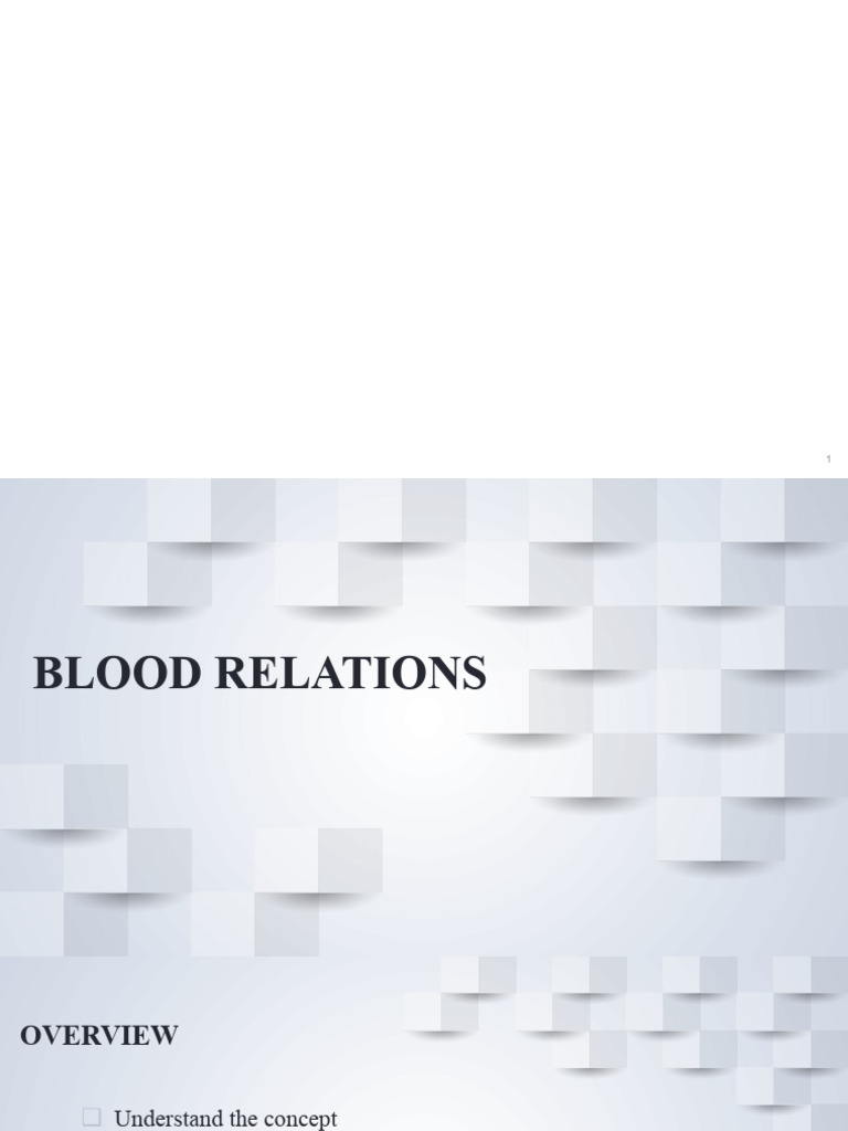 Blood Relations - Online Training | PDF | Family | Social Institutions