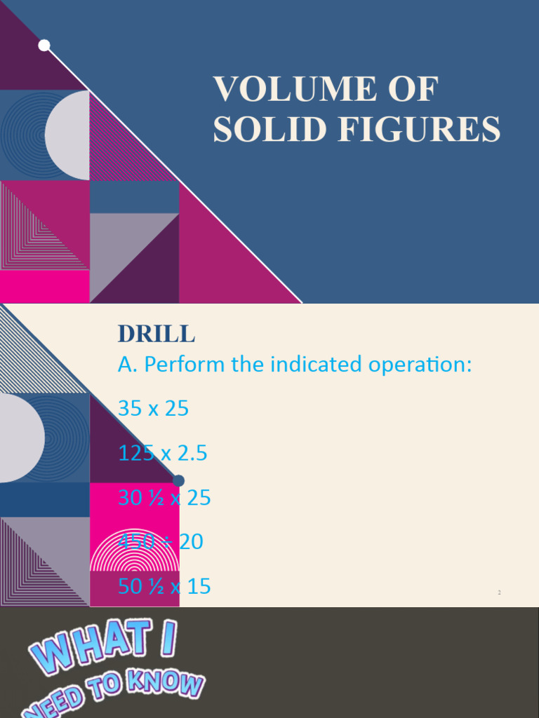 Volume of Solid Figures | PDF | Body Language | Human Communication